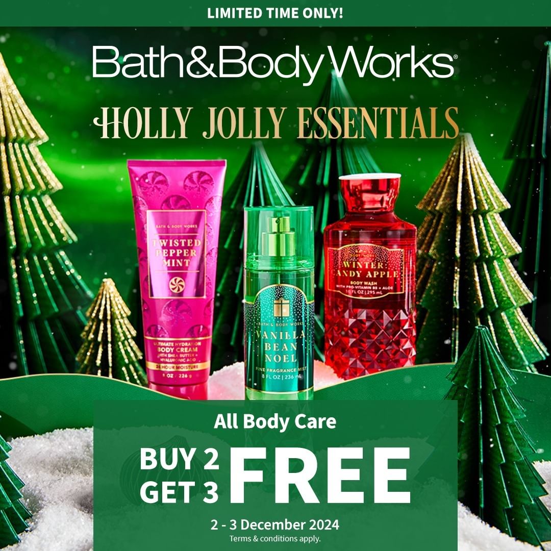 Holly Jolly Essentials! - Bath&Body Works - Galaxy Mall